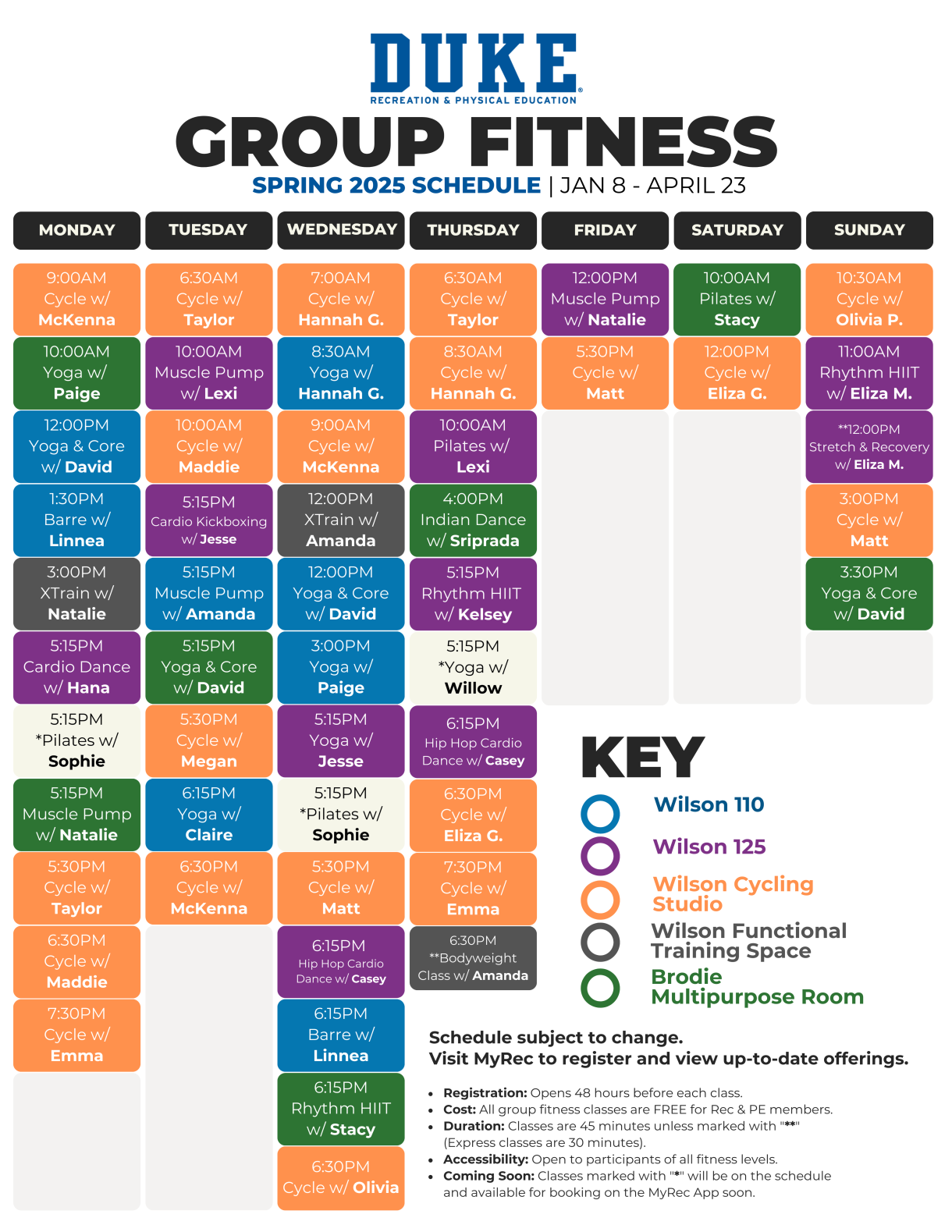 Group Fitness | Recreation & Physical Education